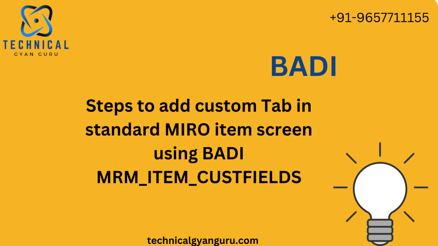 Steps to add custom Tab in standard MIRO item screen usin...