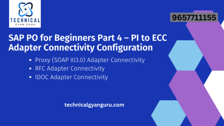 SAP PO for Beginners Part 4 – PI to ECC Adapter Connect...